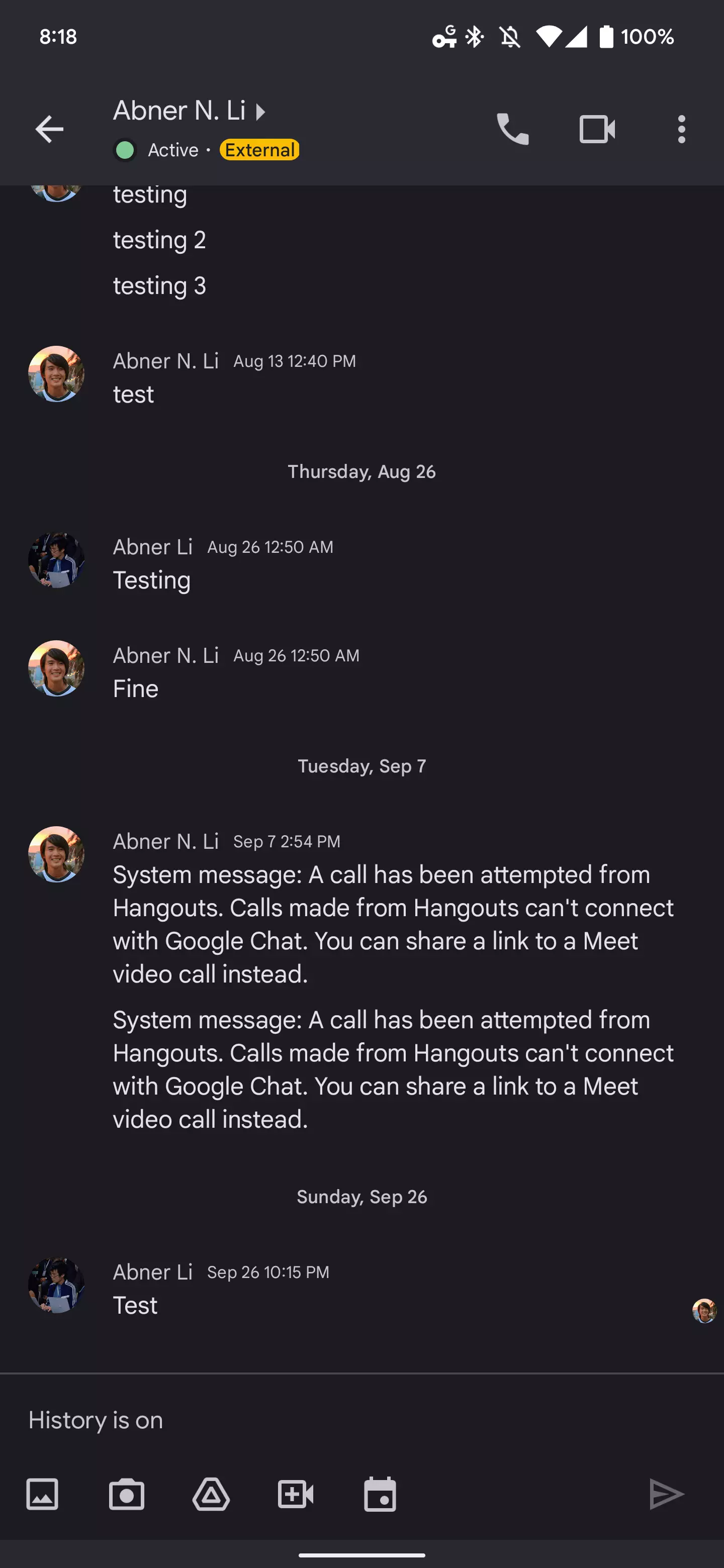 Текстове поле Google Chat перероблено, щоб виглядати як повідомлення 2389_2