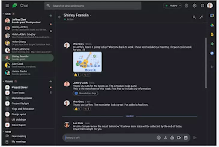 Google Chat PWA yakasviba theme iri kubuda izvozvi 2401_2