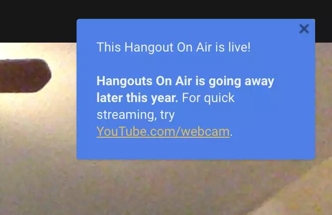 YouTube-Livestreaming von Hangouts on Air wird 2019 eingestellt 2413_2