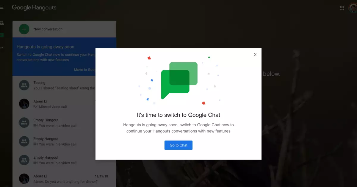 Google jiffirma utenti b'xejn minn Hangouts għal Android, iOS