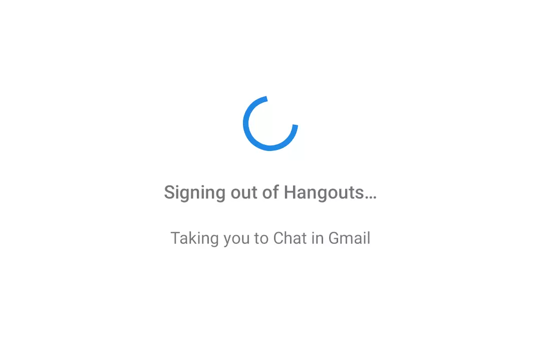 Hangouts سے سائن آؤٹ ہو رہا ہے۔