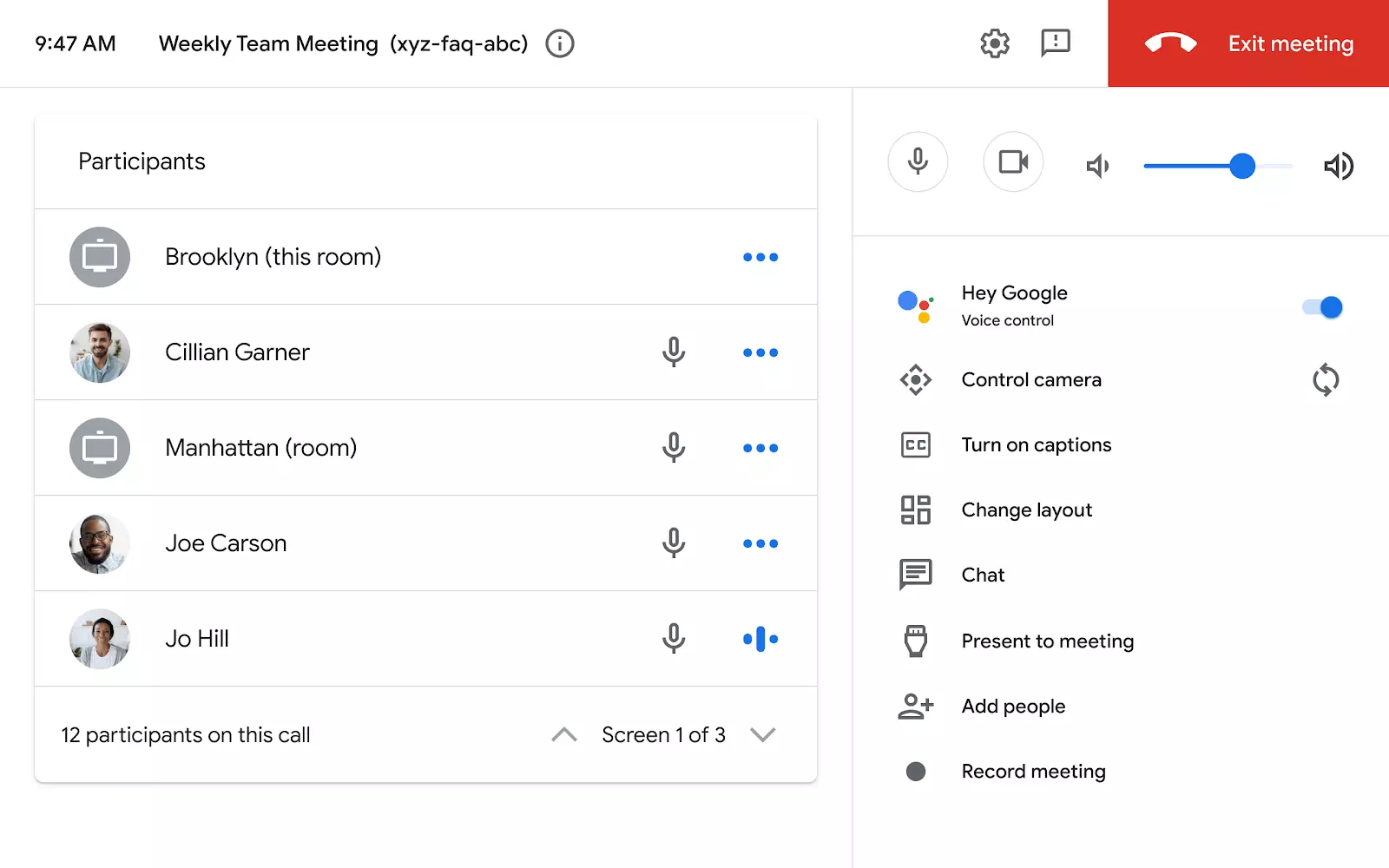 Google Meet yeniden tasarım donanımı