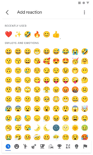 emoji athdheartha Google á rolladh amach chuig Chat for Android 2426_3