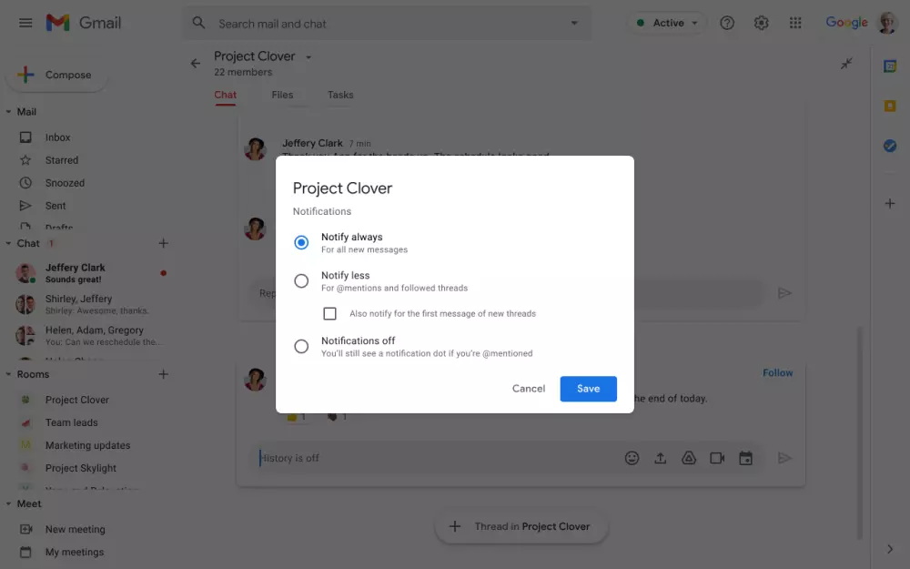 Google Chat déploie des paramètres de notification plus précis 2485_2