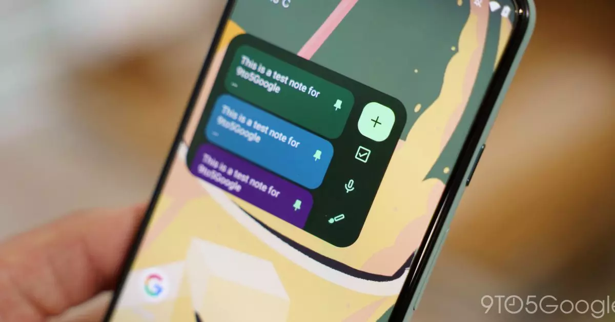 Google Keep sta ottenendo un nuovo design dei widget Material You