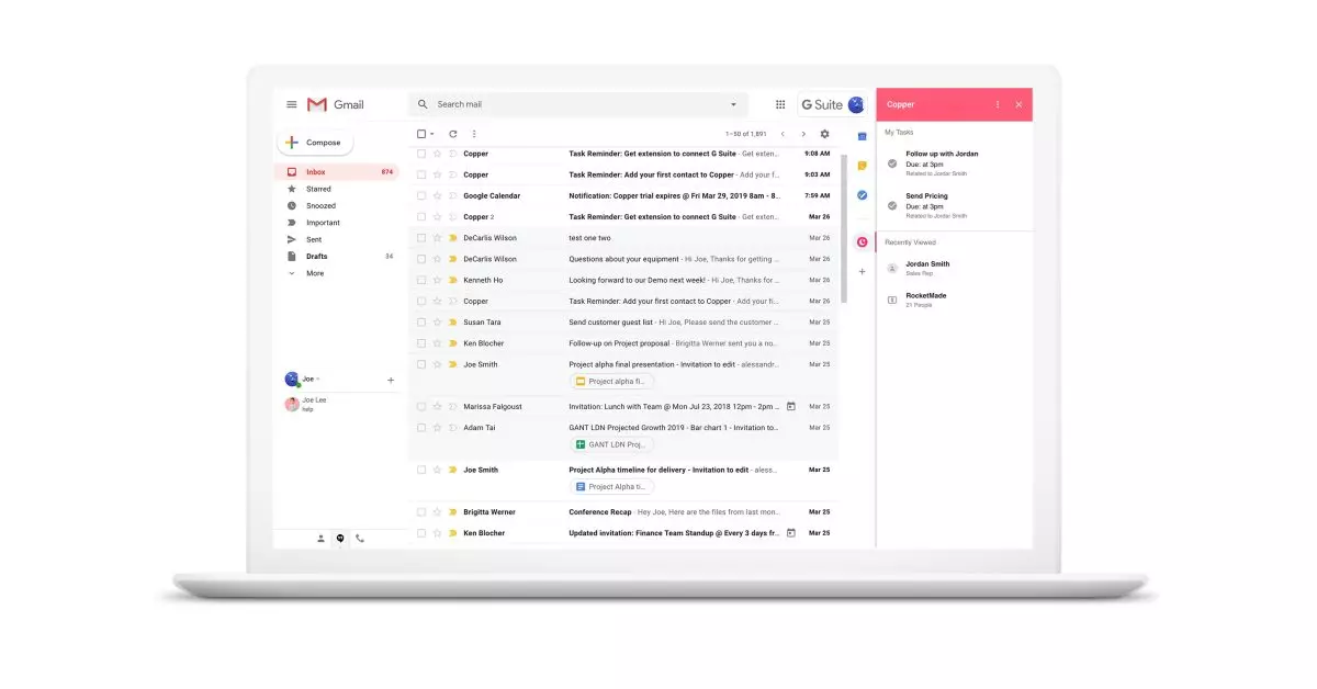 Випускаються сторонні доповнення G Suite для бічної панелі Gmail