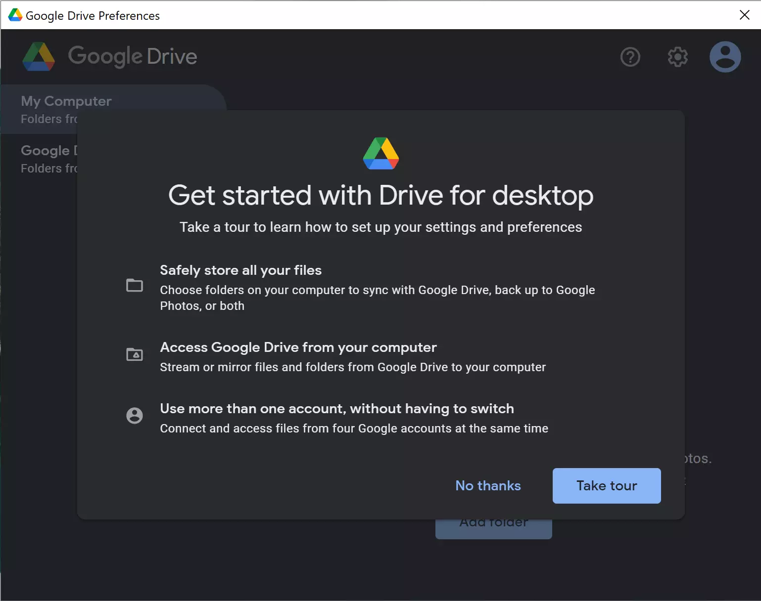 desktop i ri i Google Drive