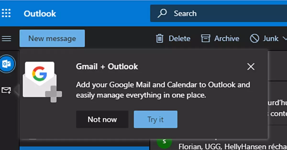 Microsoft aldoni Gmail, Drive-integriĝon al Outlook.com