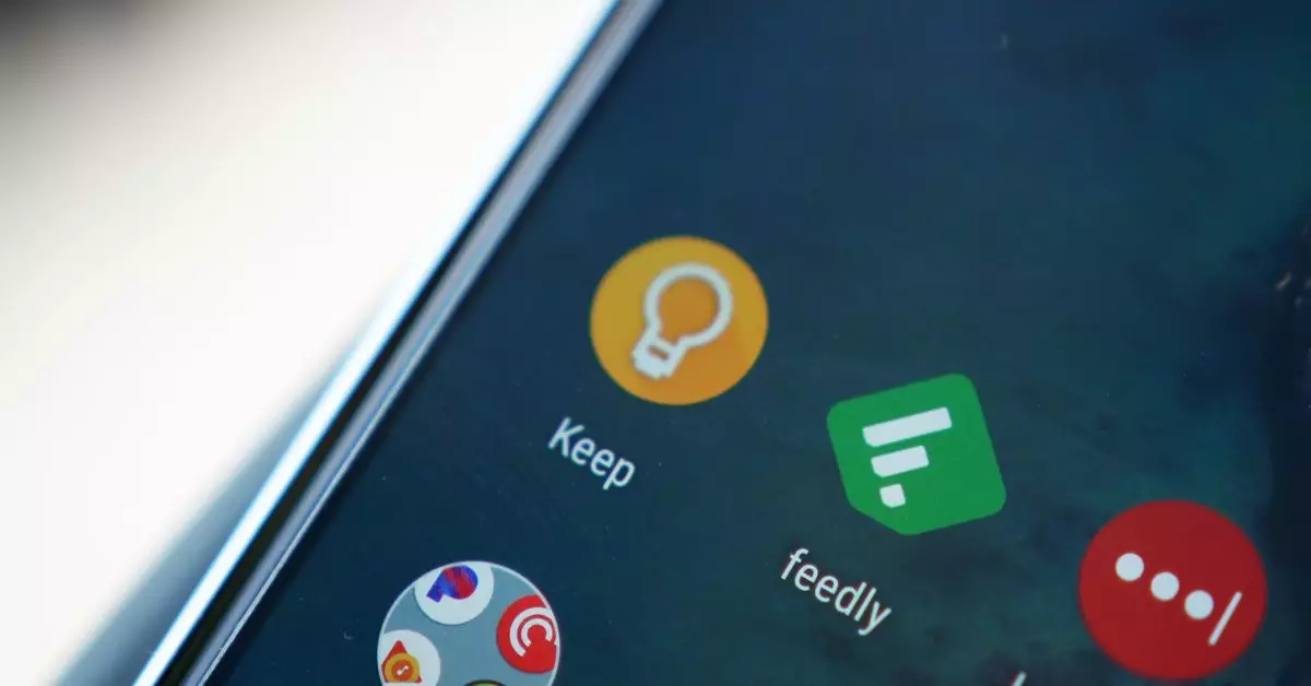 Google Keep imapeza Google Material Theme pa Android