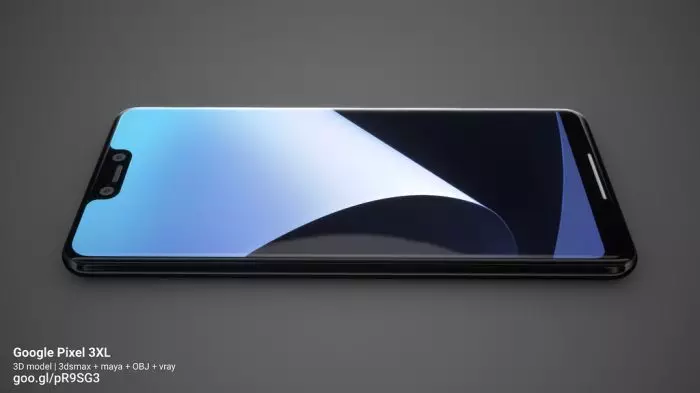 Google Pixel 3 i Pixel 3 XL prikazani u novim modelima i detaljnim 3D renderima 26712_2