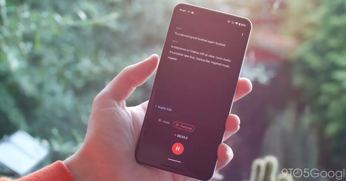 Google Recorder 2.0 tar bort genvägen Spara till Google Drive