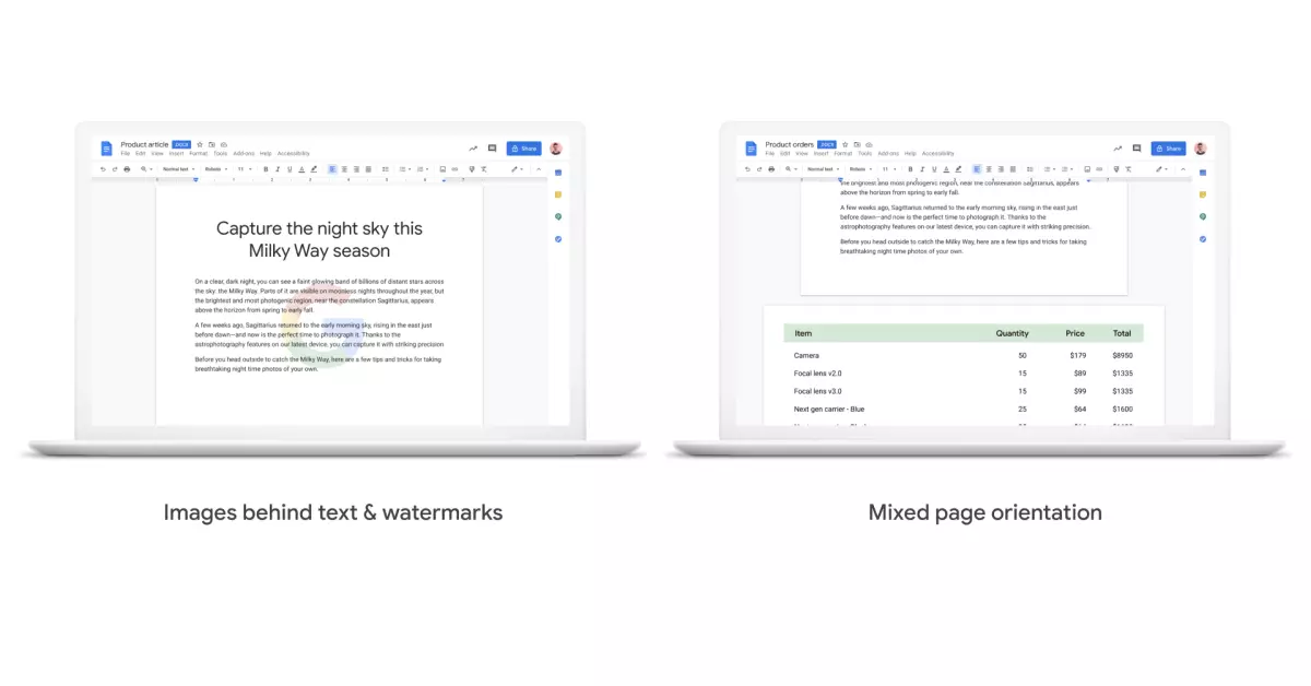 Google Docs nyokot fitur kakuatan tina Microsoft Word