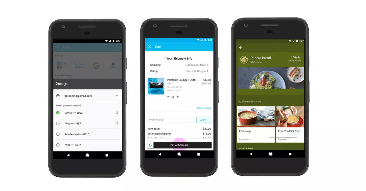Google पेमेंट API, असिस्टंट पेमेंट, लक्ष्यित Android Pay लॉयल्टी ऑफर आणि बरेच काही जाहीर करते
