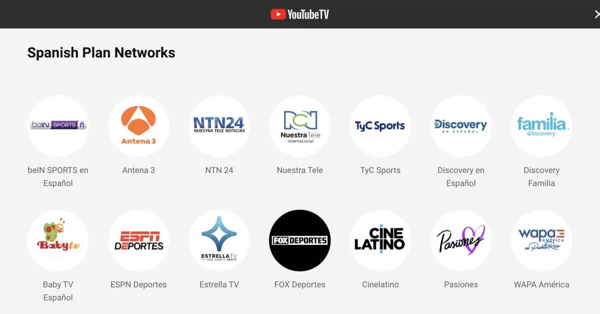 YouTube TV delar upp kanaler med ny "spansk plan"