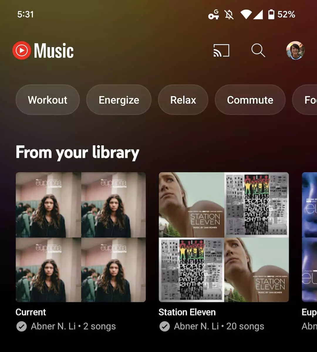 YouTube Music ფერი