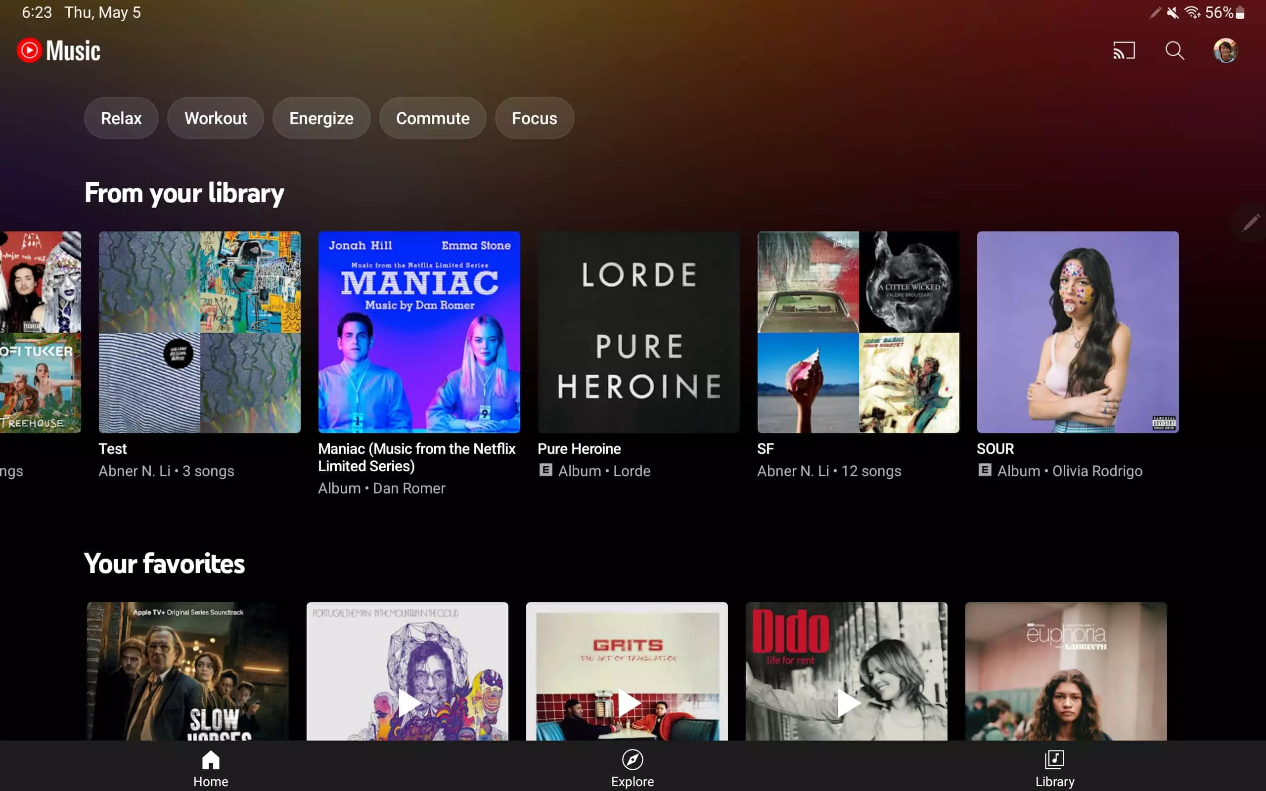 YouTube Music-kleur