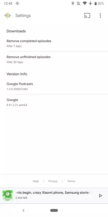 Google app 8.91 undirbýr sjálfvirkt niðurhal podcasts, meira efnisþema, endurhönnun „Top Apps“ [APK Insight] 28147_5