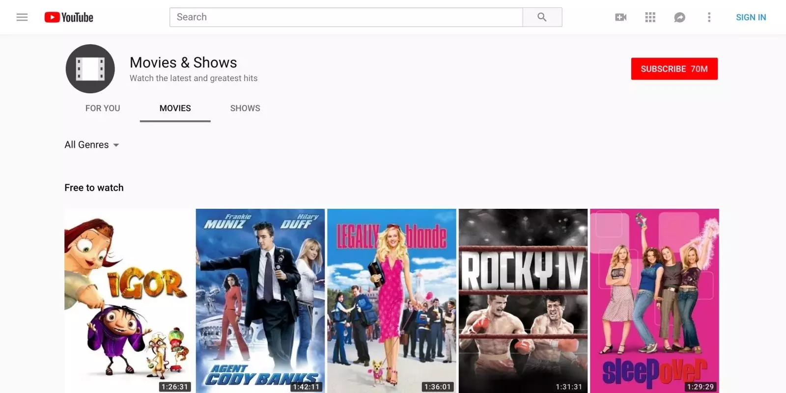 YouTube naha fîlimên Hollywoodê yên 'Bi Reklamên Belaş' vedihewîne, di YouTube Premium de reklam tune 2815_1