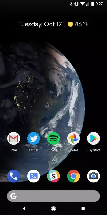 Google Pixel 2 ili ndi mutu wakuda mukasintha pepala lanu 28166_5