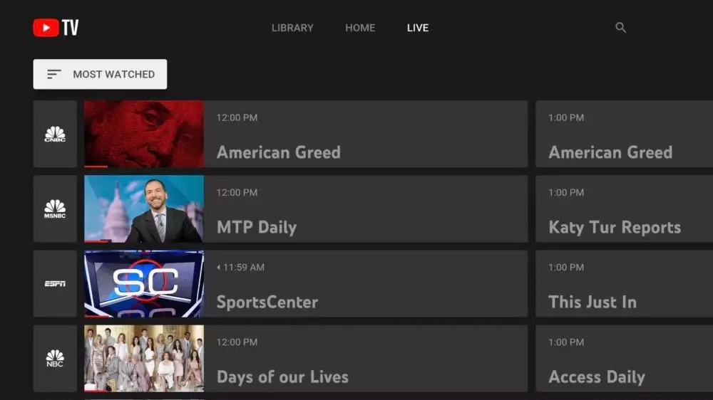 YouTube TV சேர்க்கிறது