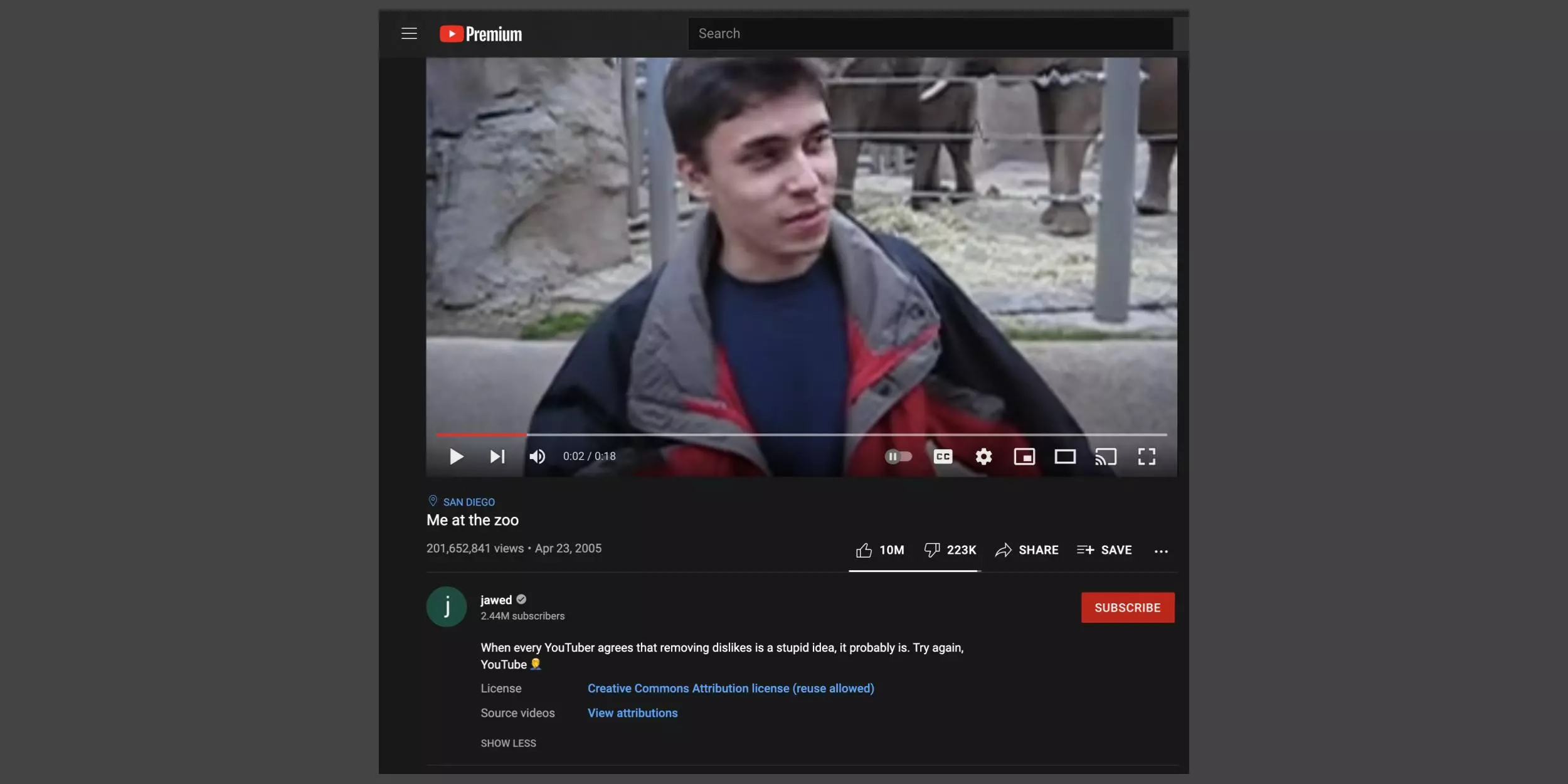 YouTube kuv at the zoo