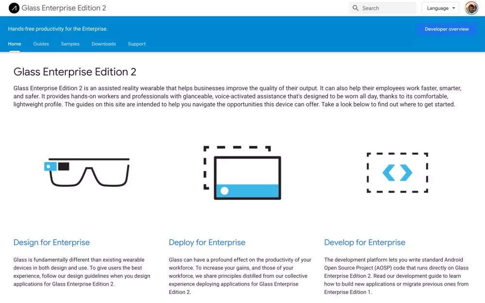 Google, geliştiricilerin Glass Enterprise Edition 2'yi satın almasına izin veriyor 3000_2