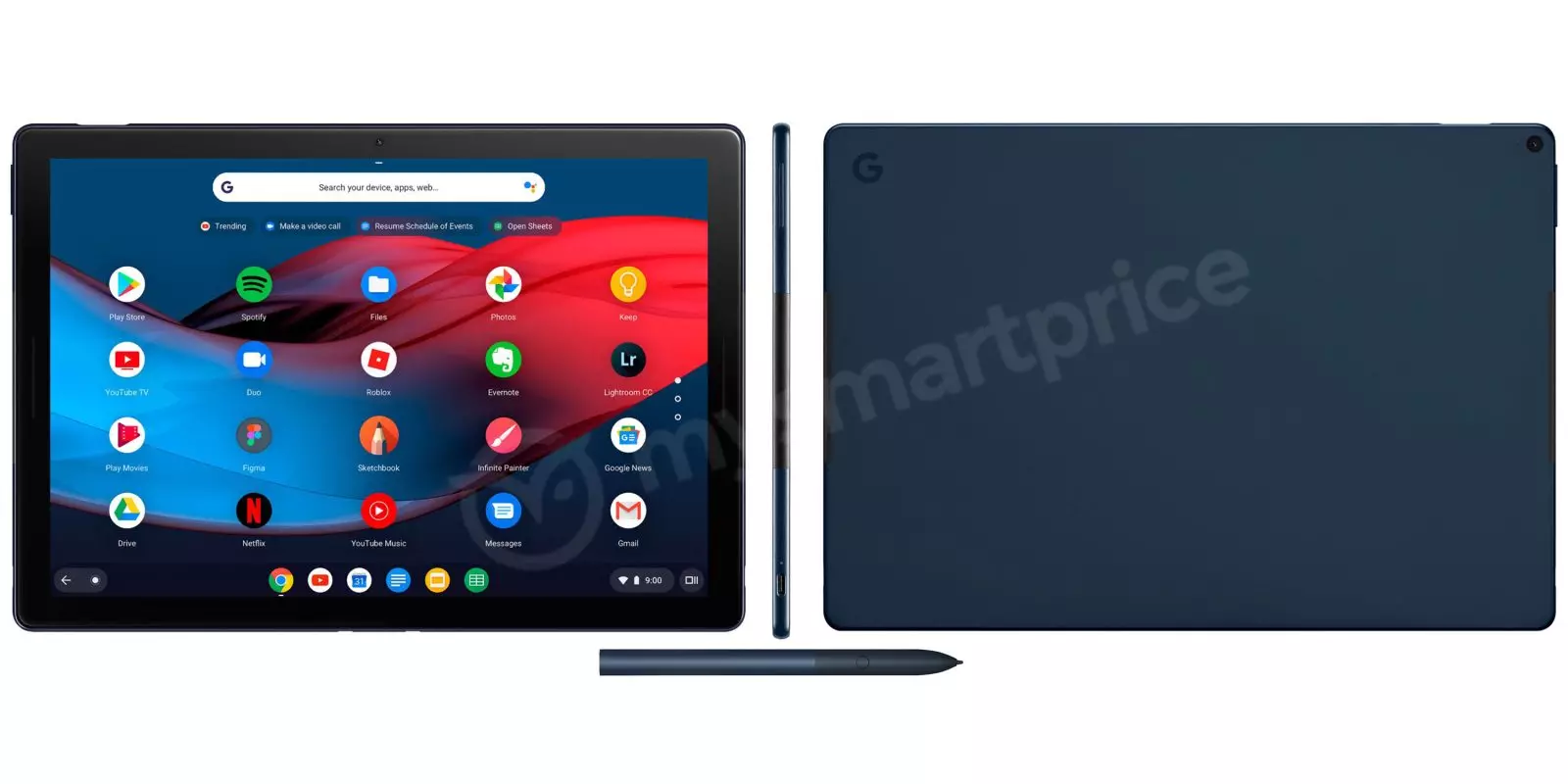 google pixel slate sızan şəkillər