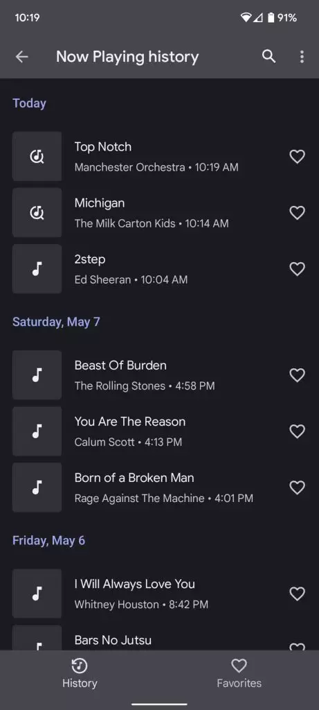 Google Pixel Now Playing history: Как да го използвате правилно 326_6