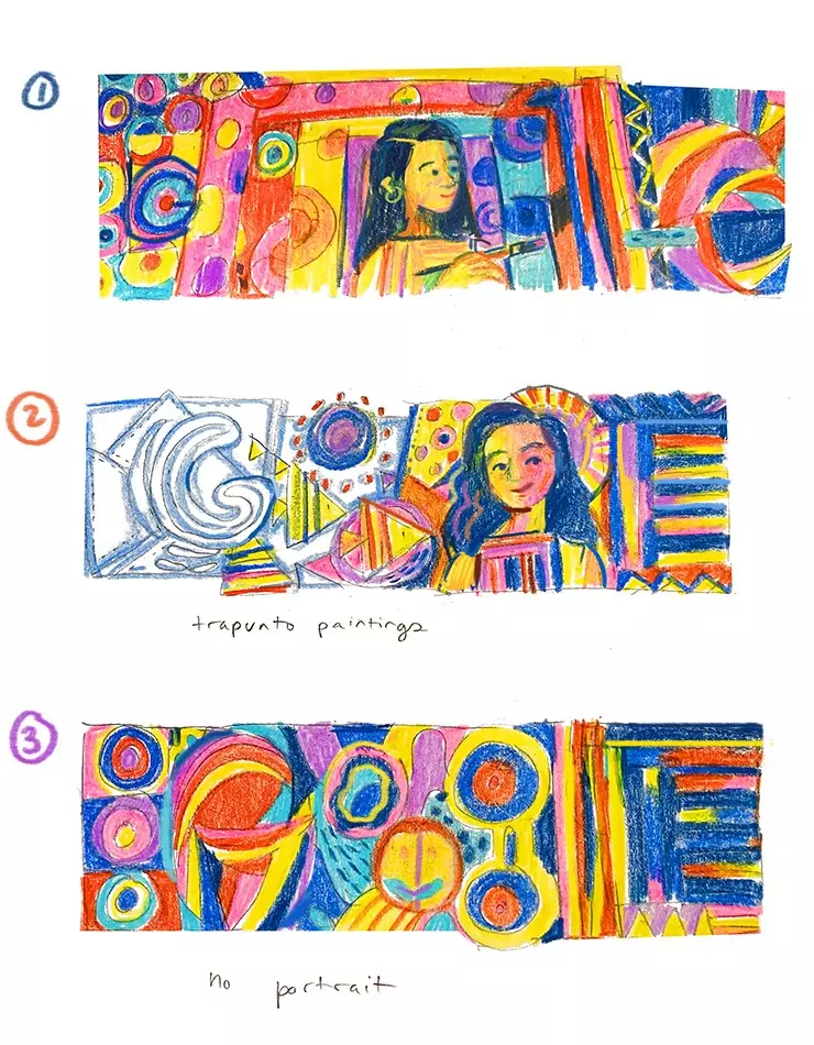 Pacita Abad Google Doodle чернови