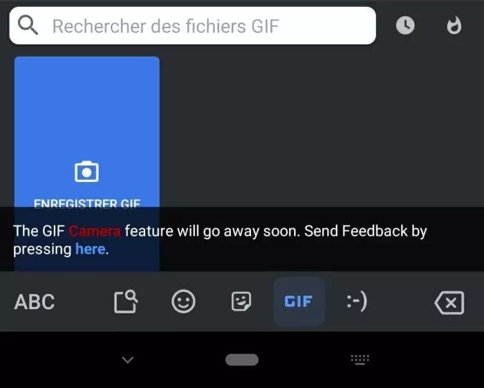 Gboard 8.2 GIF kamera