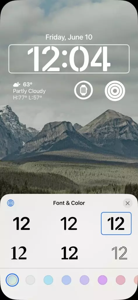 การปรับแต่งนาฬิกาล็อคหน้าจอ iOS 16