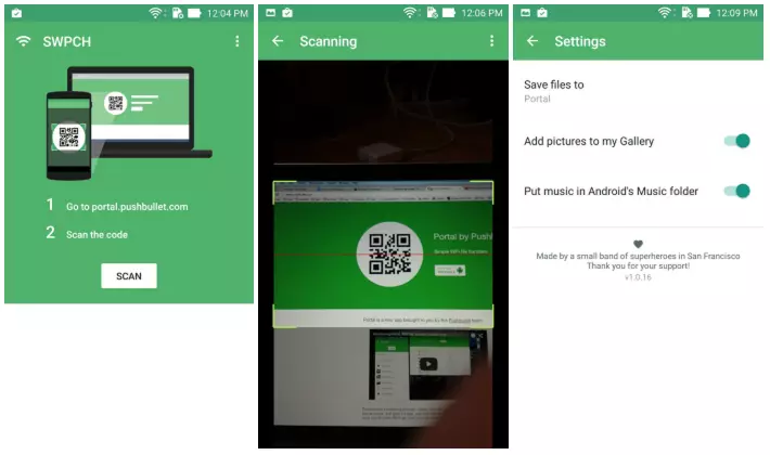 De nije 'Portal'-app fan Pushbullet lit jo bestannen sûnder problemen fan jo kompjûter nei jo smartphone ferpleatse 35712_1