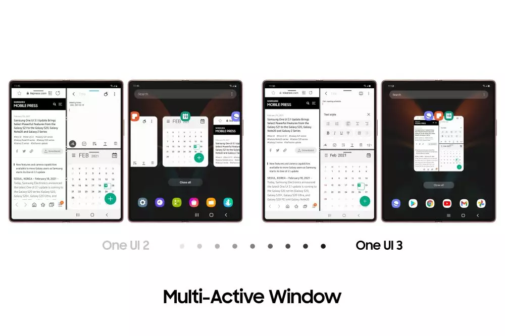 Cuireann nuashonrú Galaxy Z Fold 2 One UI 3.1 gnéithe nua leis 3631_2