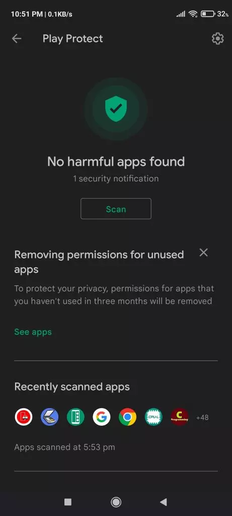 Play Protect د نه کارول شوي Android ایپس اجازه لرې کوي 38085_3