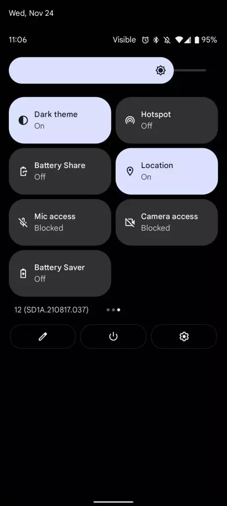 Pagdugang mic + camera access sa Quick Settings sa Android 12 3872_5