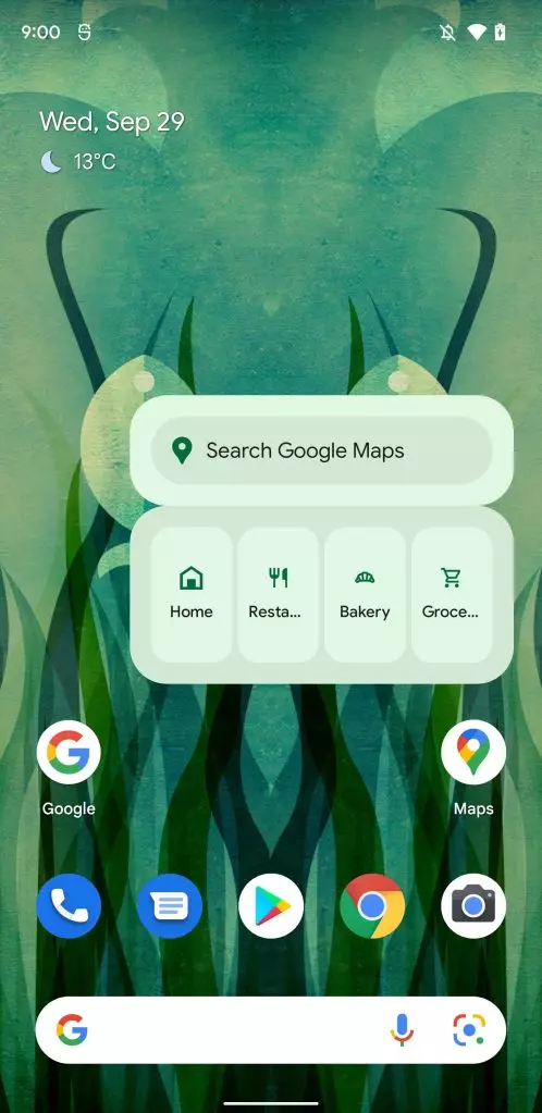 Google Maps nyiapake widget layar ngarep kanthi warna dinamis 3930_5