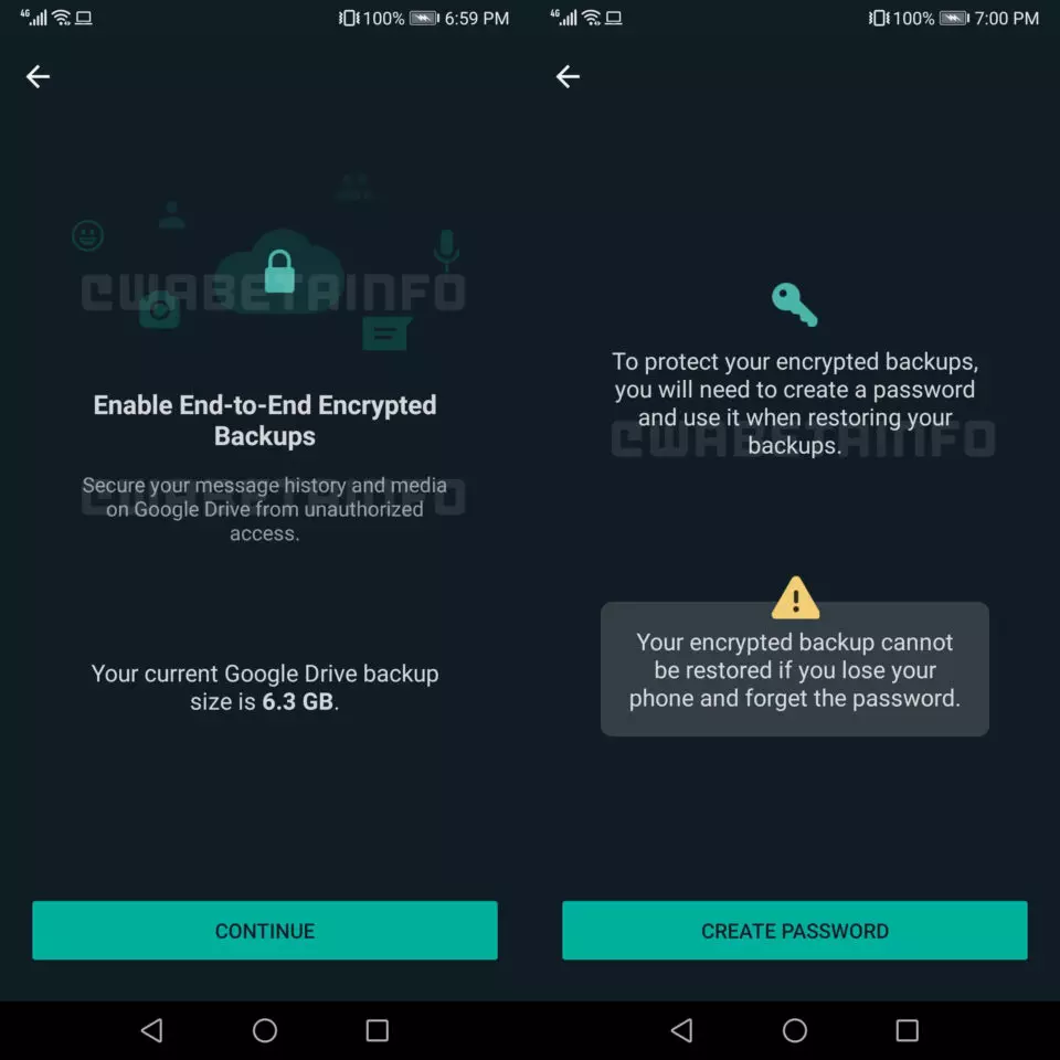 whatsapp шифрланған сақтық көшірмелері