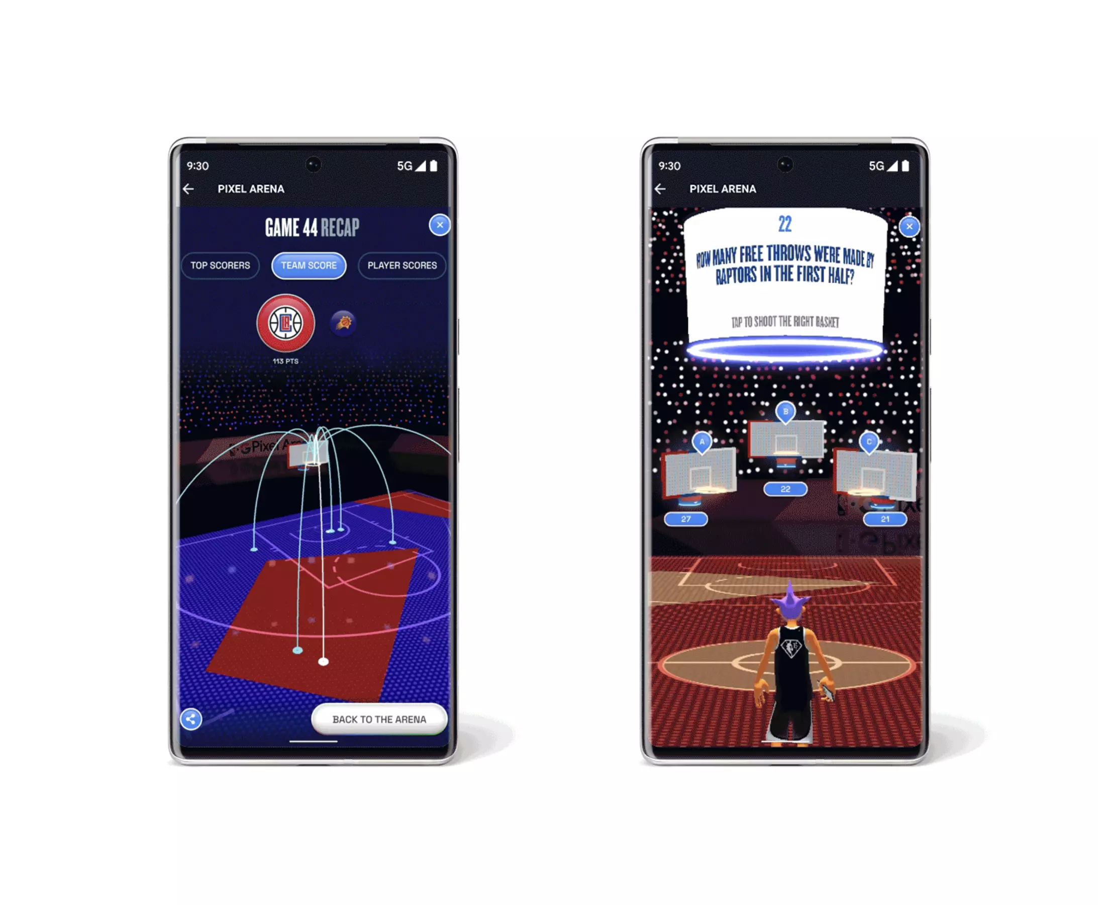 Google NBA Pixel Arena