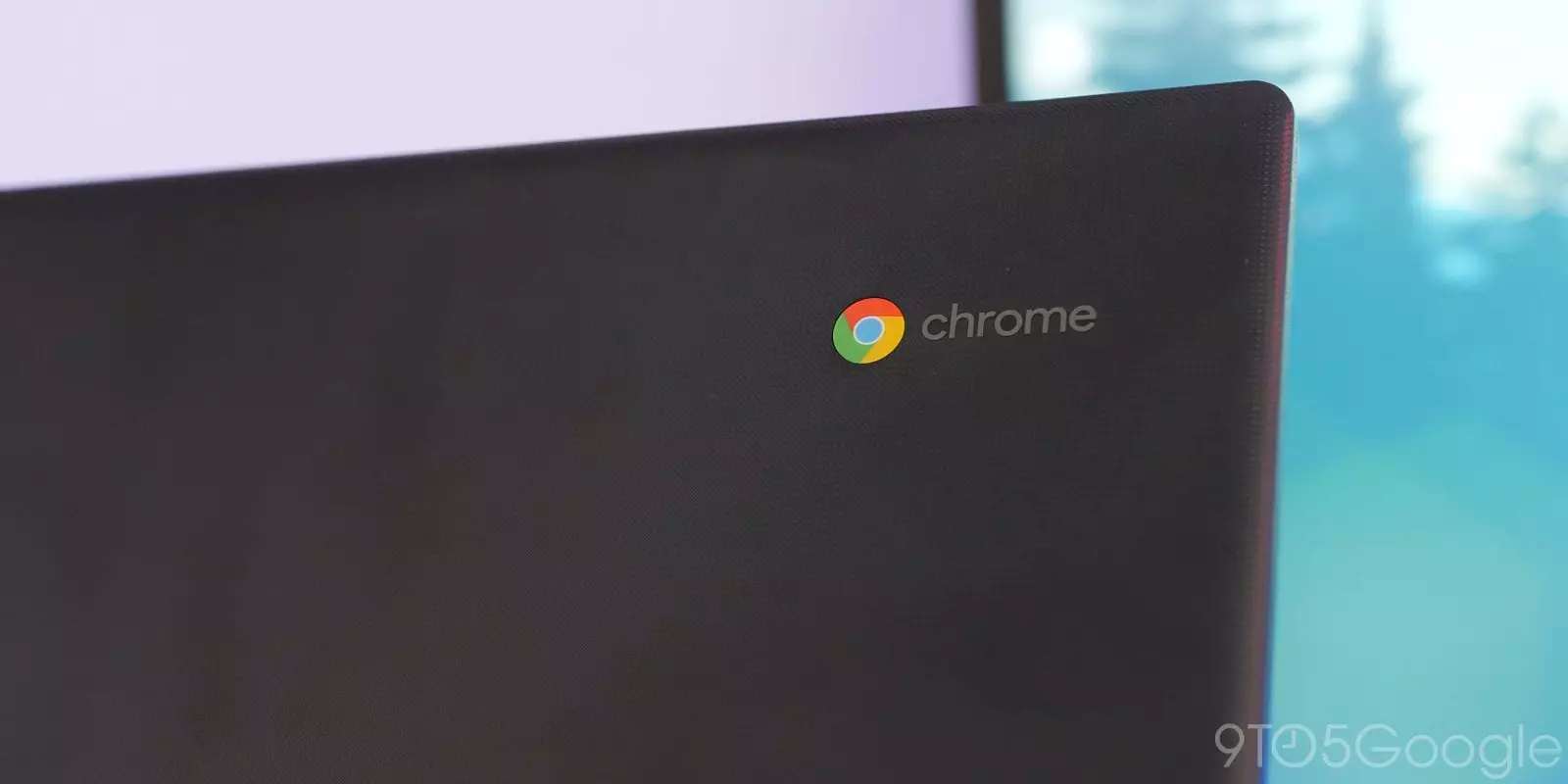 Logotipo do Chrome em um Chromebook