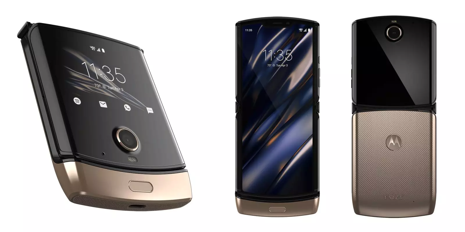 moto razr gold renders