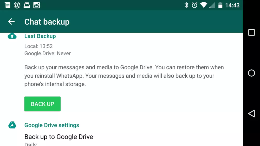 ntọala WhatsApp-drive