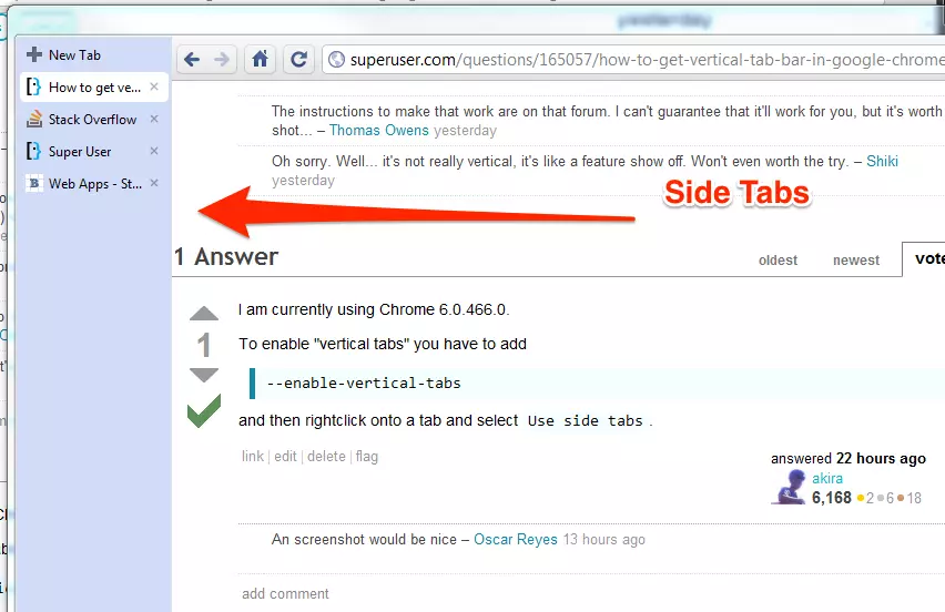 Chromium-bydraers wat 'n 'Sidebar API' ontwikkel, kan gebruik word om Side Tabs-funksie te laat herleef 43089_1