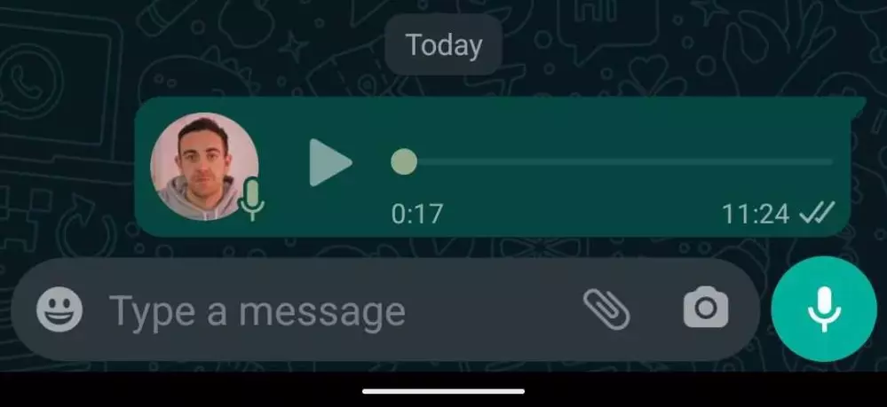 whatsapp voice note waveform