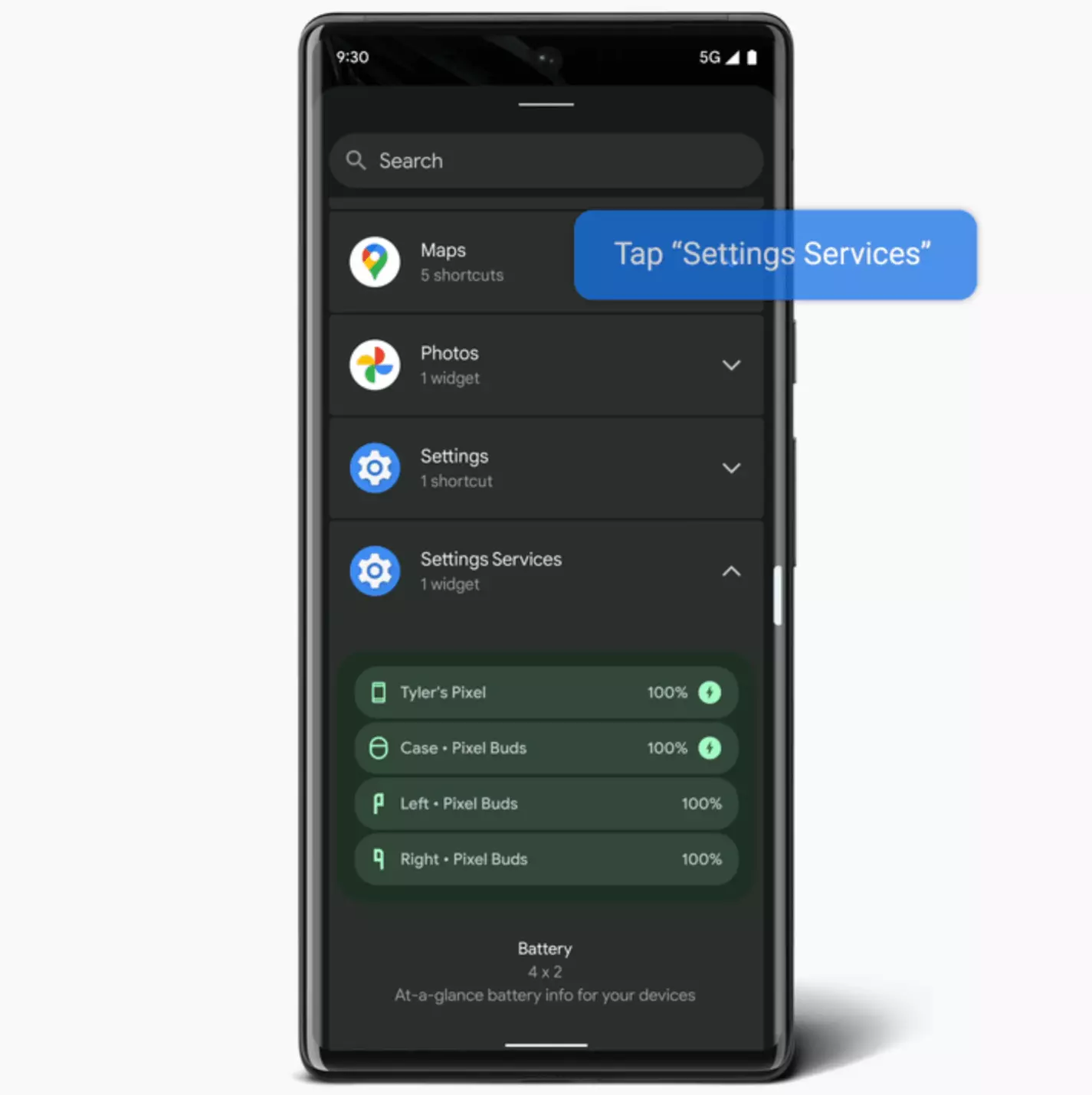 Адпачынак функцыі Pixel 6 сакавіка: віджэт батарэі, адзін погляд 443_4