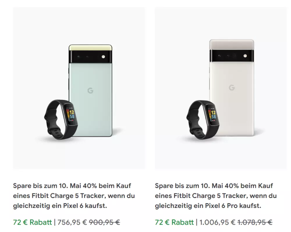 Almanya Mağazasında Google Pixel 6 ve Fitbit Charge 5 paketleri