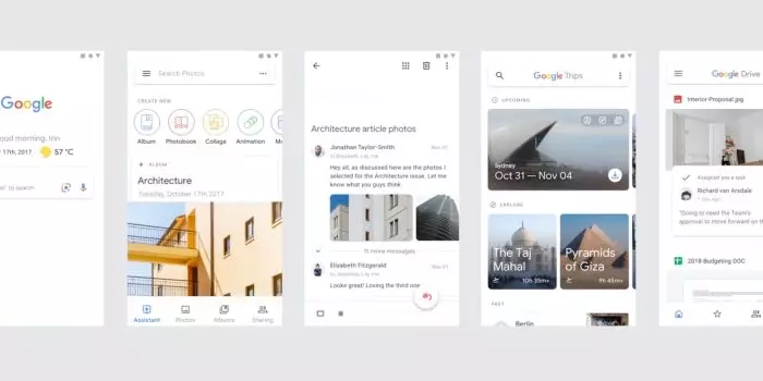 Google Materiallar demo roligi yangilangan Gmail, mobil qurilmada Drive, internetda Google Photos-ni namoyish etadi 46183_3