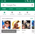 Google Play 商店点按并按住