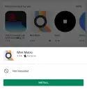 Google Play 商店点按并按住