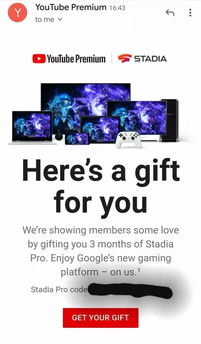 Certains membres YouTube Premium bénéficient d'essais Stadia Pro 4650_2