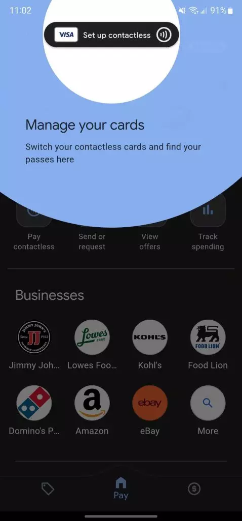 Google Pay tweaks UI fun iraye si kaadi NFC rọrun 4783_2